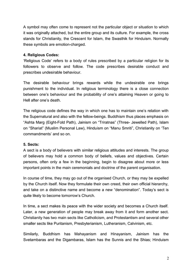 Structural aspects of religion | DOC