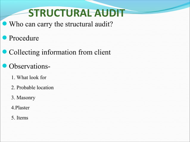 Structural audit | PPT
