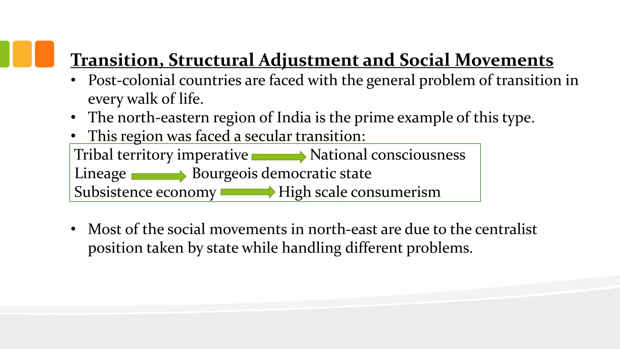 Structural bases of social movements in the North-Eastern Region | PPT