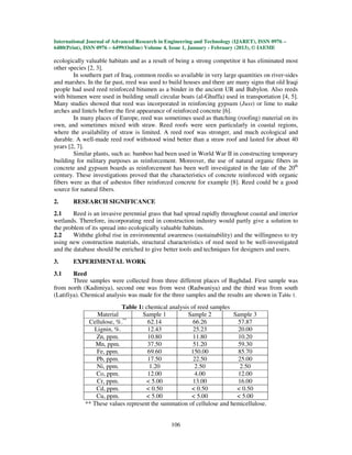 Structural behavior of reed evaluation of tensilestrength ...