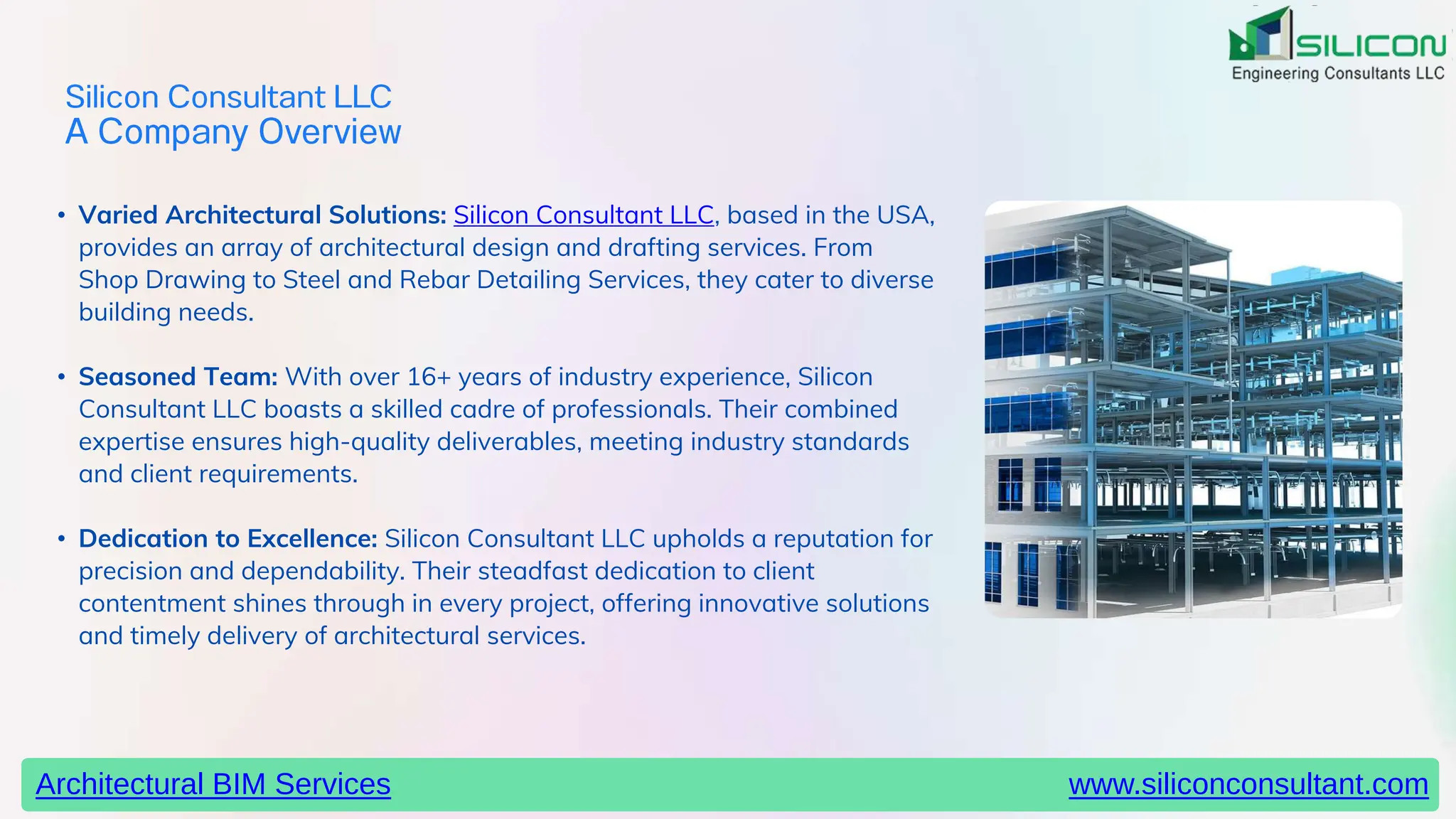 Exploring Structural BIM Services by Silicon Consultant LLC | PPTX | Construction Industry ...