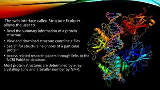 Structural bioinformatics. | PPTX