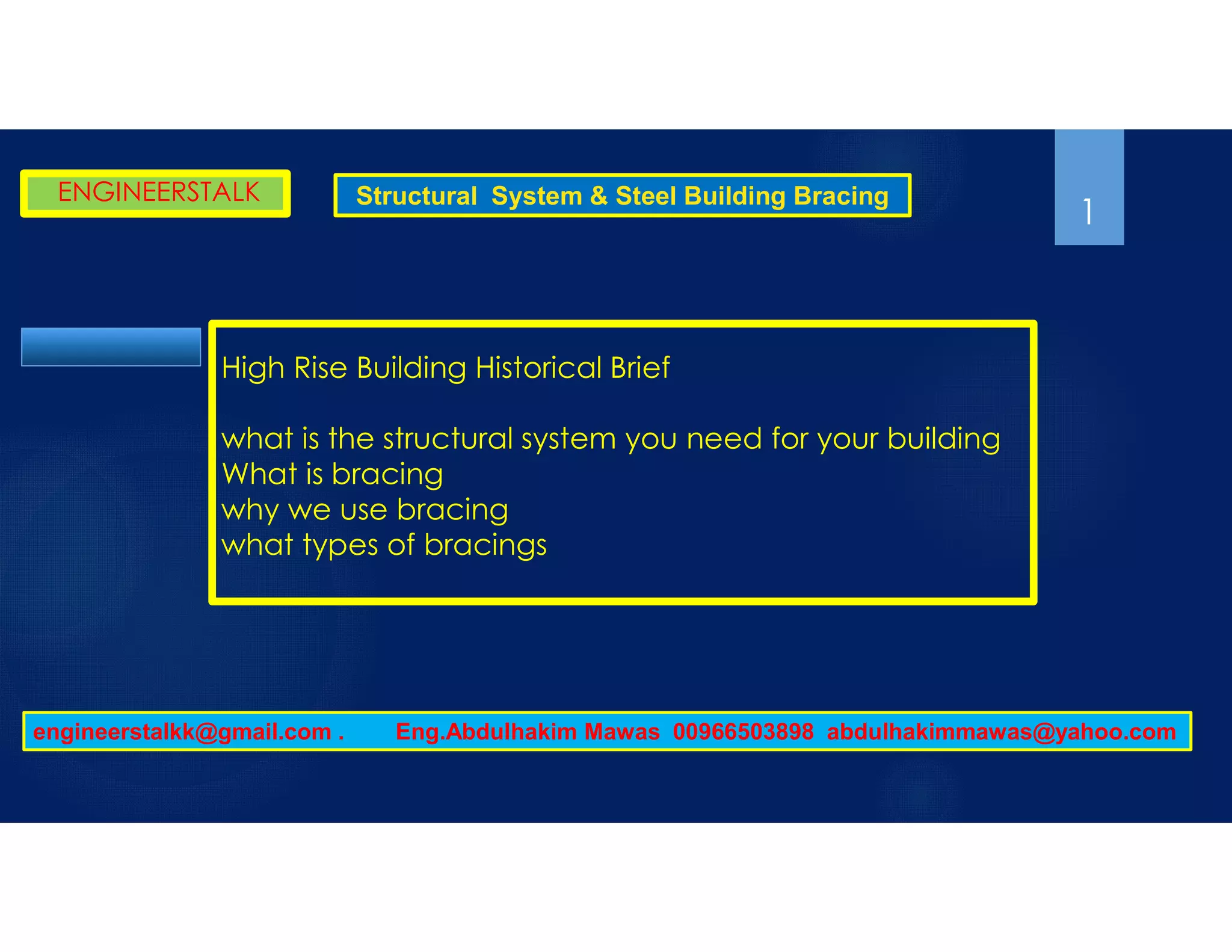 Structural buildings system and steel bracing | PDF