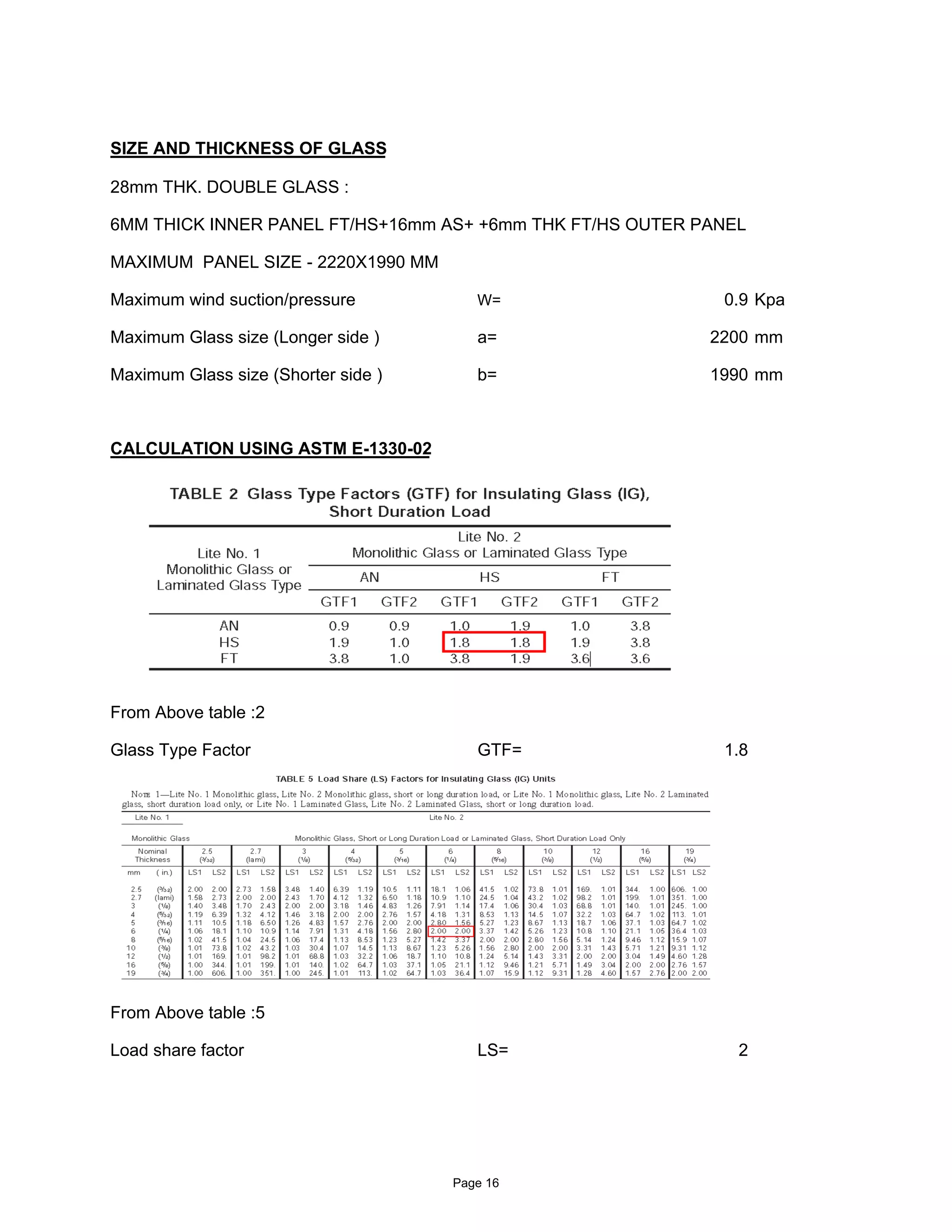 STRUCTURAL CALCULATION - CURTAIN WALL (SAMPLE DESIGN) | PDF
