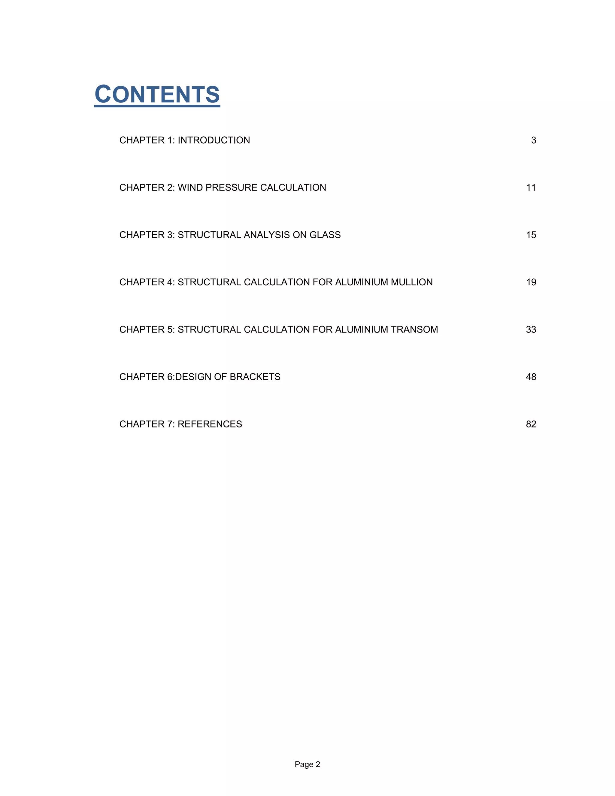 STRUCTURAL CALCULATION - CURTAIN WALL (SAMPLE DESIGN) | PDF