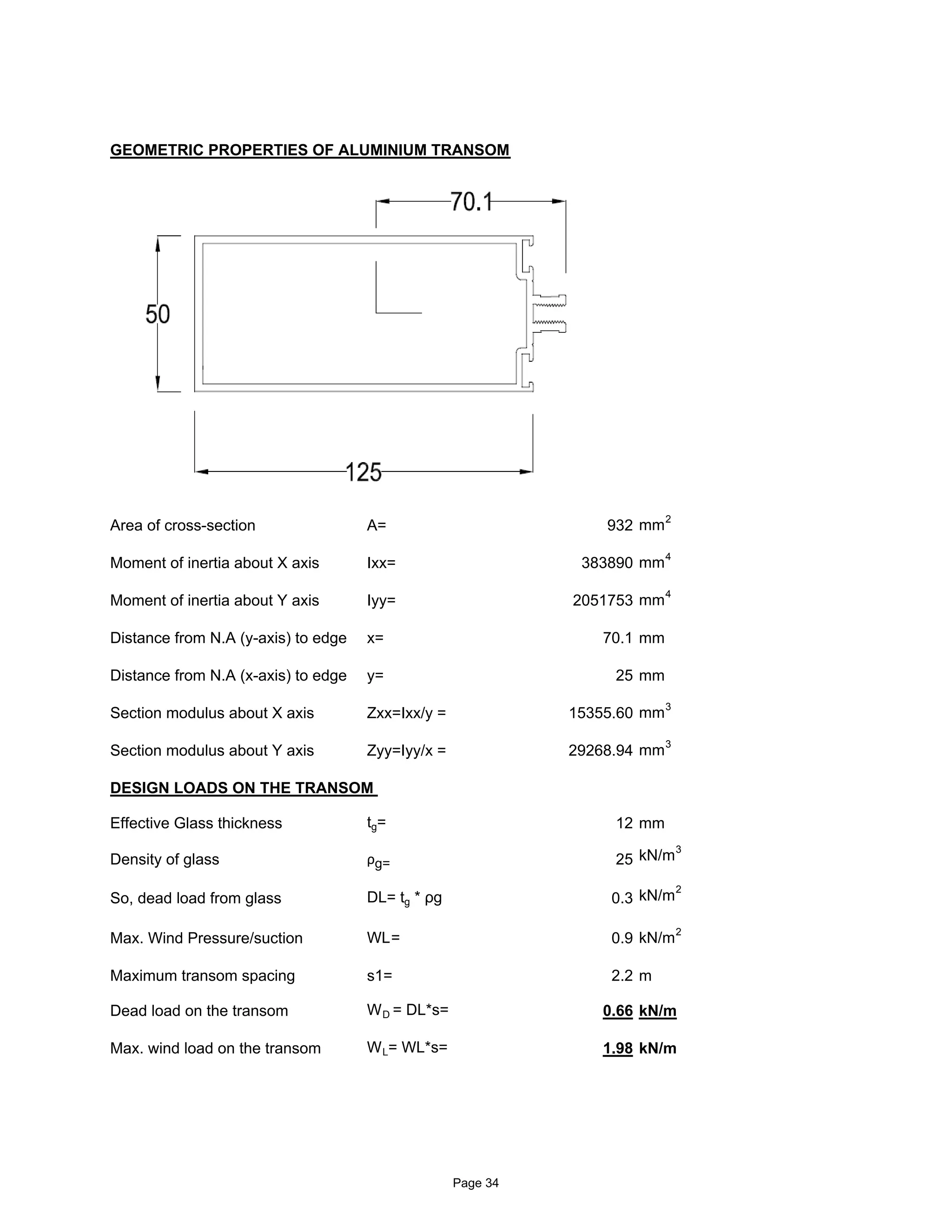 STRUCTURAL CALCULATION - CURTAIN WALL (SAMPLE DESIGN) | PDF