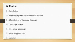 Structural ceramics | PPTX