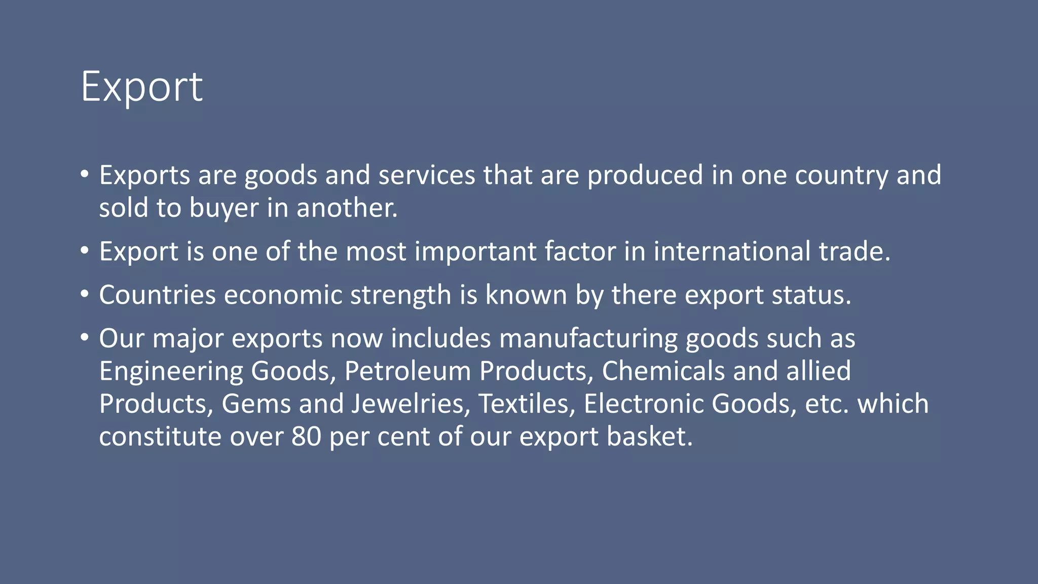 Structural change of indian export | PPTX