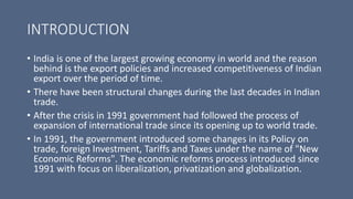 Structural change of indian export | PPTX
