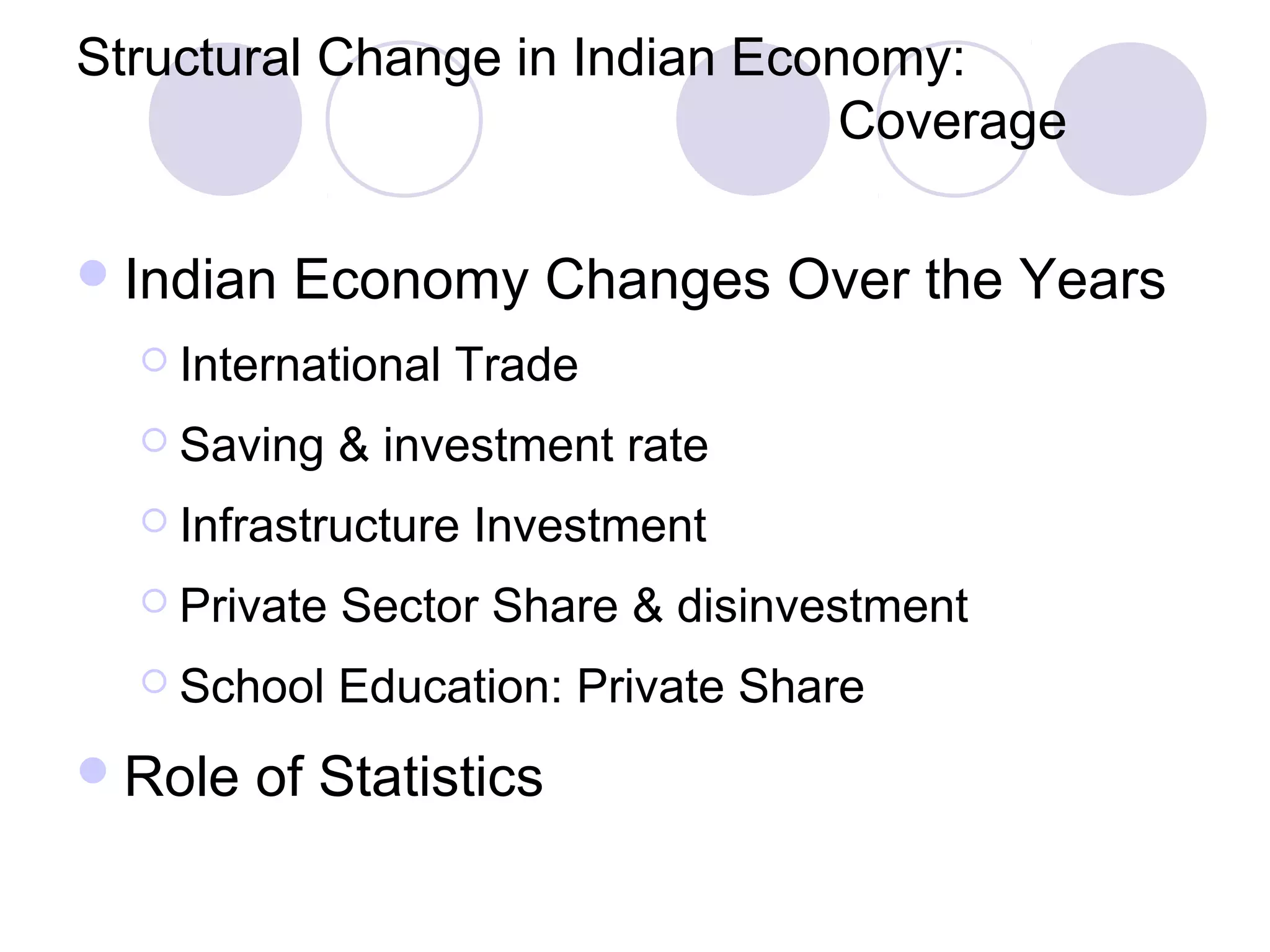 Structural changes in Indian Economy | PPT