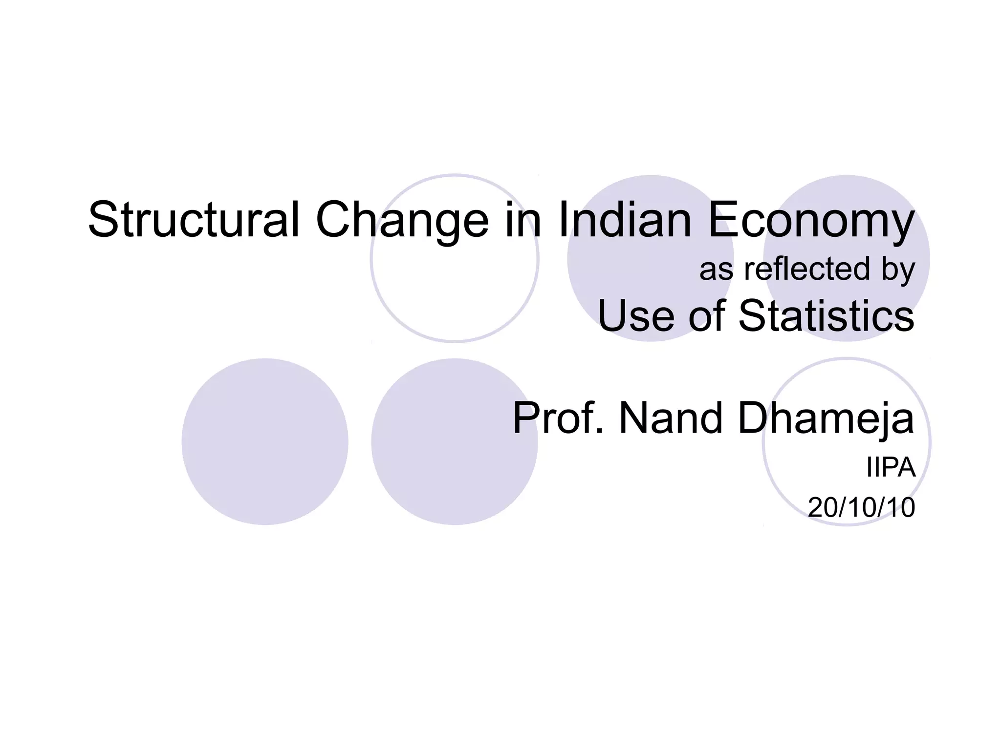 Structural changes in Indian Economy | PPT