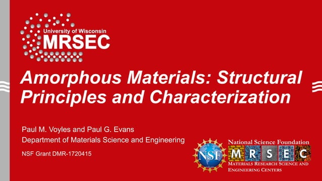 Amorphous Materials: Structural Principles and Characterization | PDF