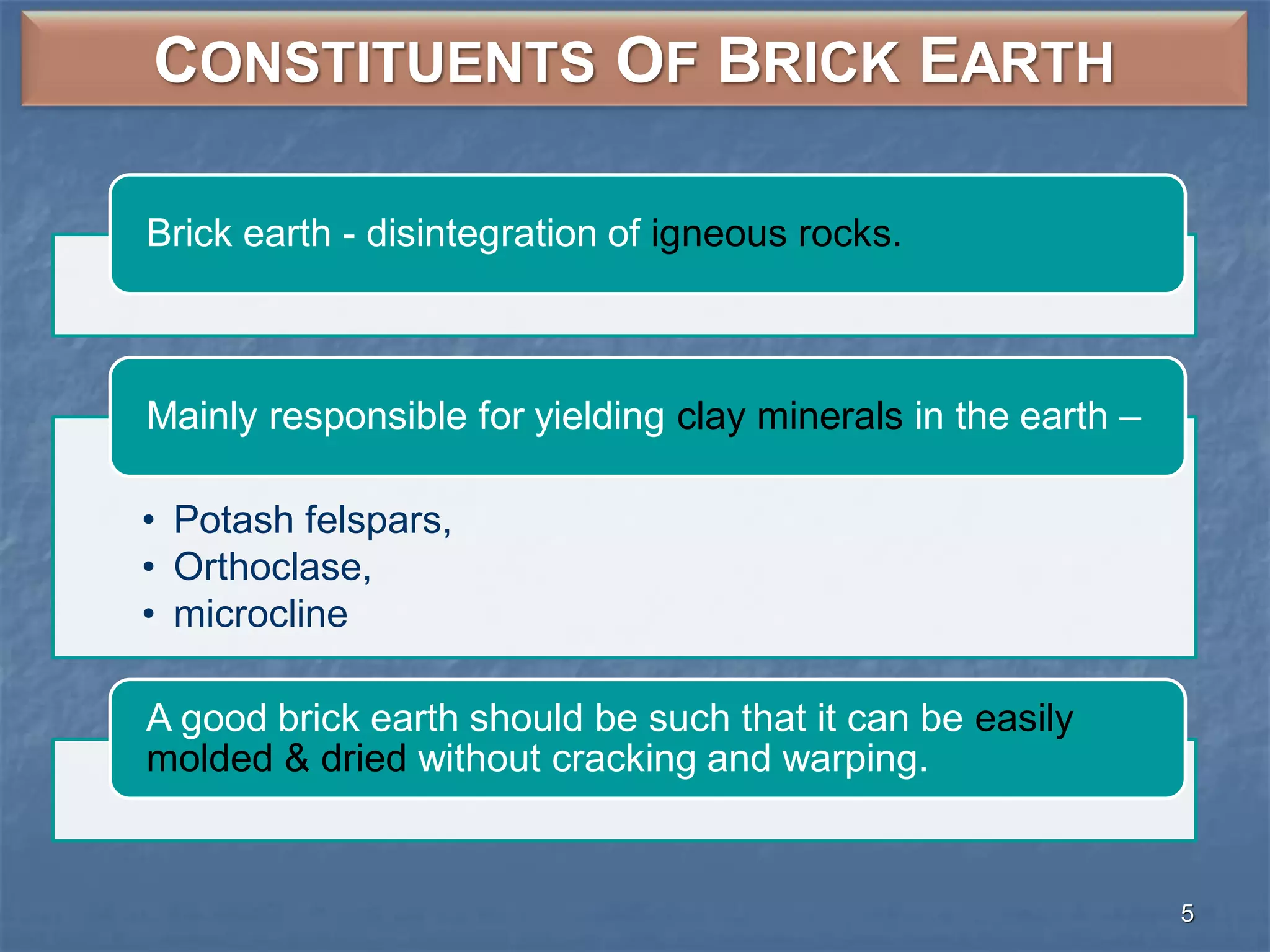 Structural clay products (Conventional & Fly ash bricks) | PPT