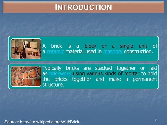 Structural clay products (Conventional & Fly ash bricks) | PPT