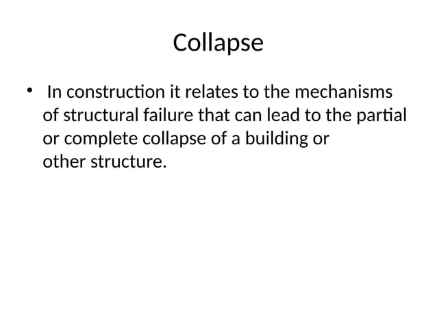 structural collapse , industrial accidents, oil spills | PPT