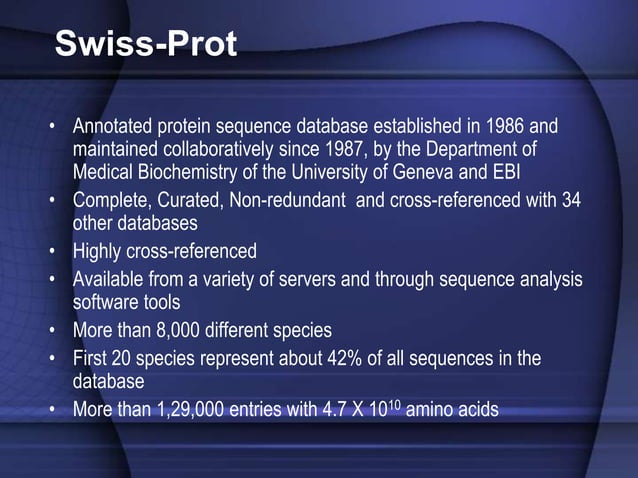 Structural Database And Their Classification By Abdul Qahar Ppt