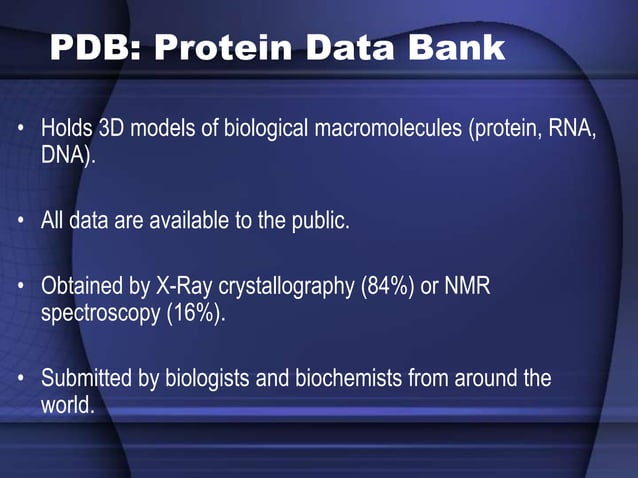Structural Database And Their Classification By Abdul Qahar Ppt