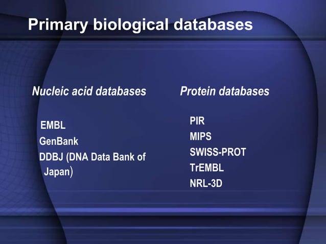 Structural Database And Their Classification By Abdul Qahar Ppt