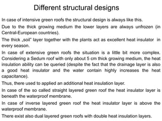 Planning Green roofs and Green Walls Structural design | PPTX