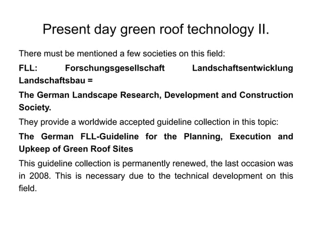 Planning Green roofs and Green Walls Structural design | PPT