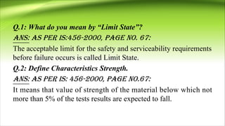 Structural design i limit state method-kavita singh | PPT