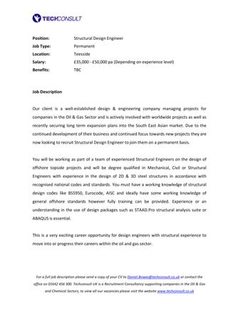 Structural design engineer | PDF | Civil Engineering Industry | Industries