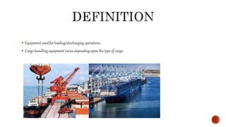 cargo handling equipment | PPTX