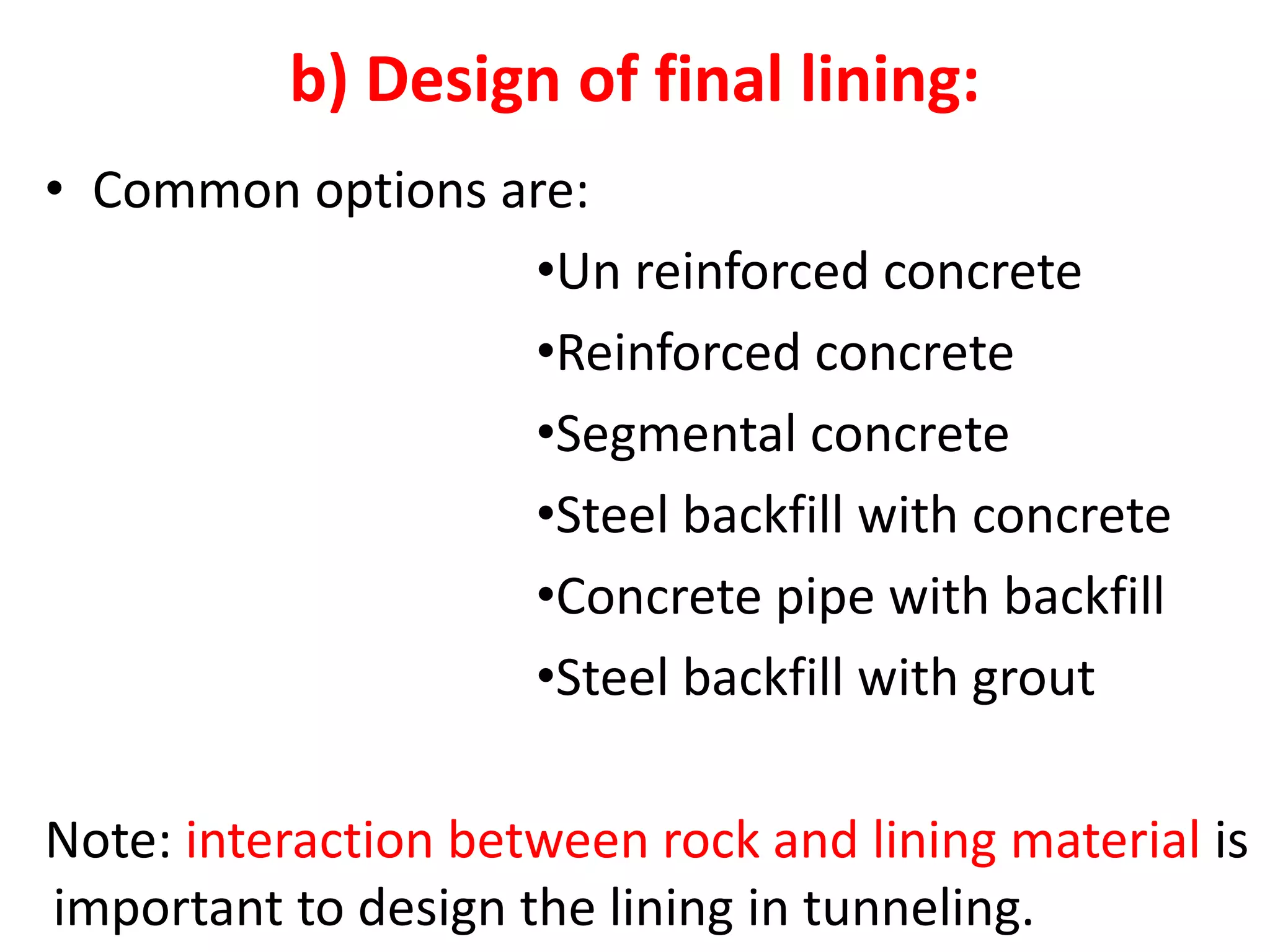 Structural design of tunnel lining | PPTX