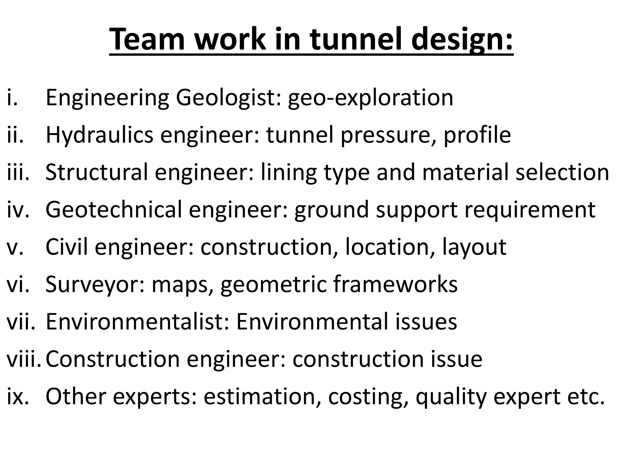 Structural design of tunnel lining | PPTX