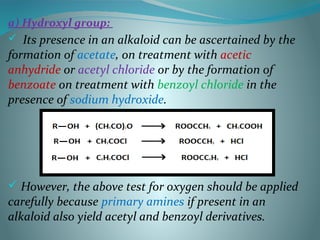 Structural determination of alkaloids | PPS
