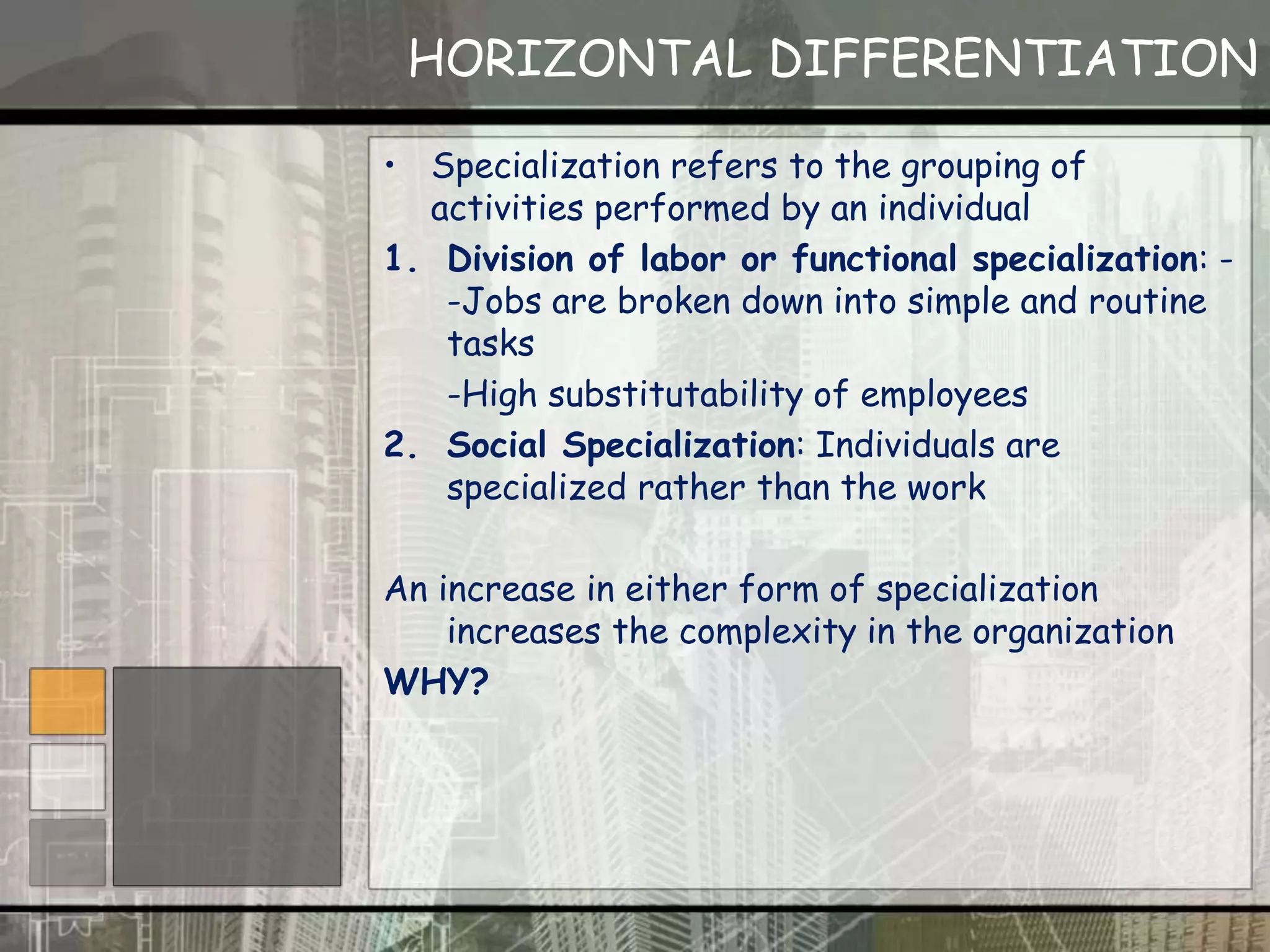 Structural dimensions in organizations | PPTX