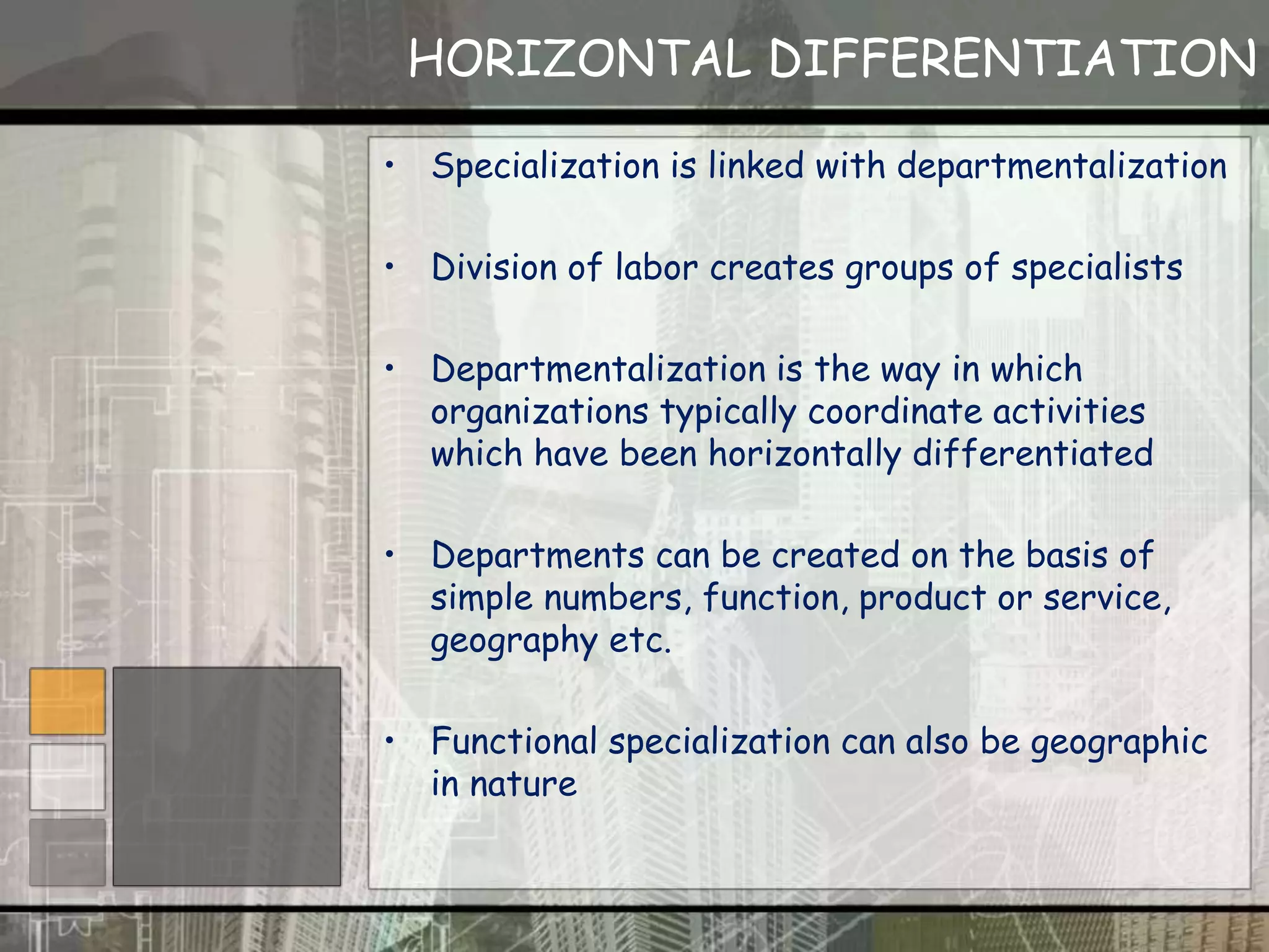 Structural dimensions in organizations | PPTX