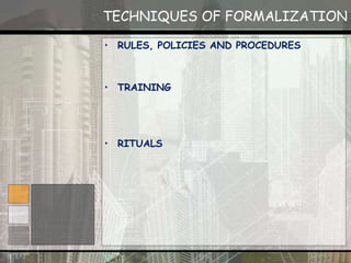 Structural dimensions in organizations | PPTX