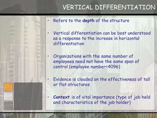Structural dimensions in organizations | PPTX