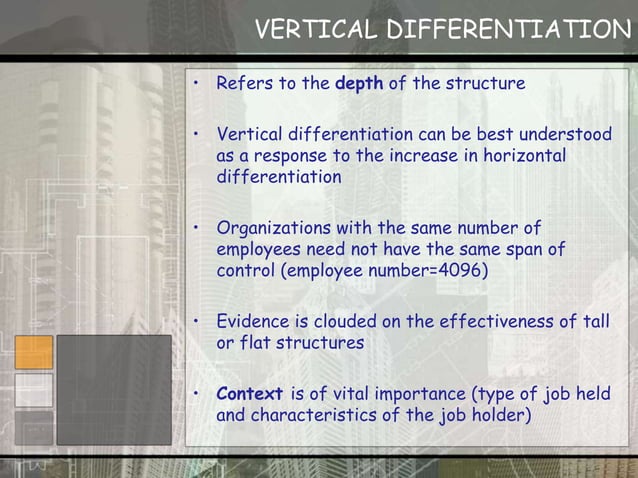 Structural dimensions in organizations | PPTX