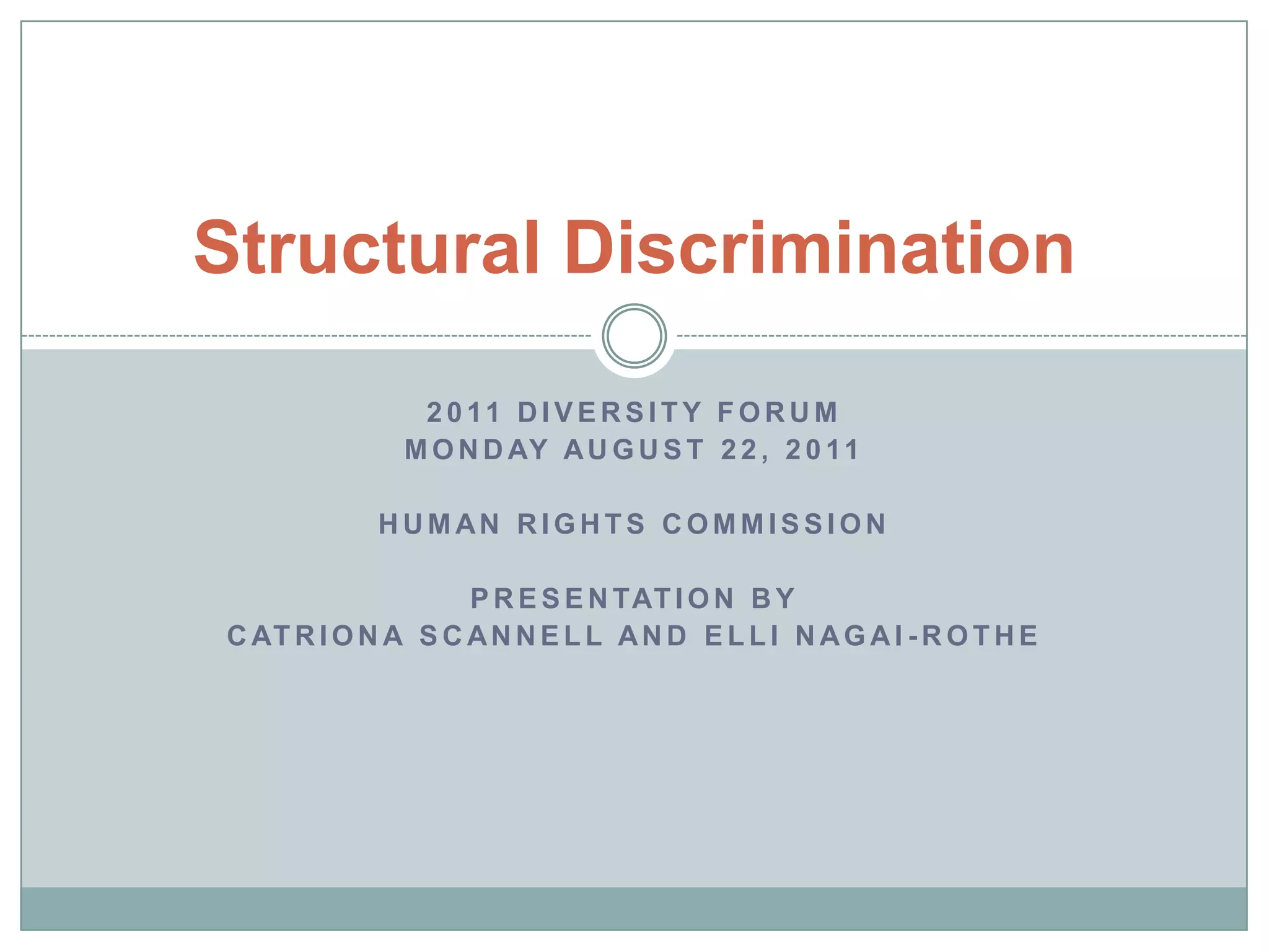 Structural discrimination | PPSX