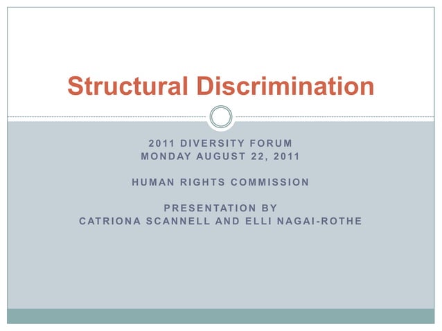 Structural discrimination | PPT