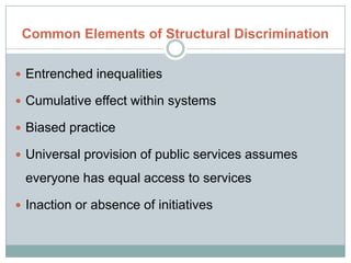 Structural discrimination | PPT