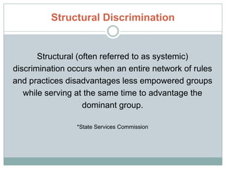 Structural discrimination | PPT