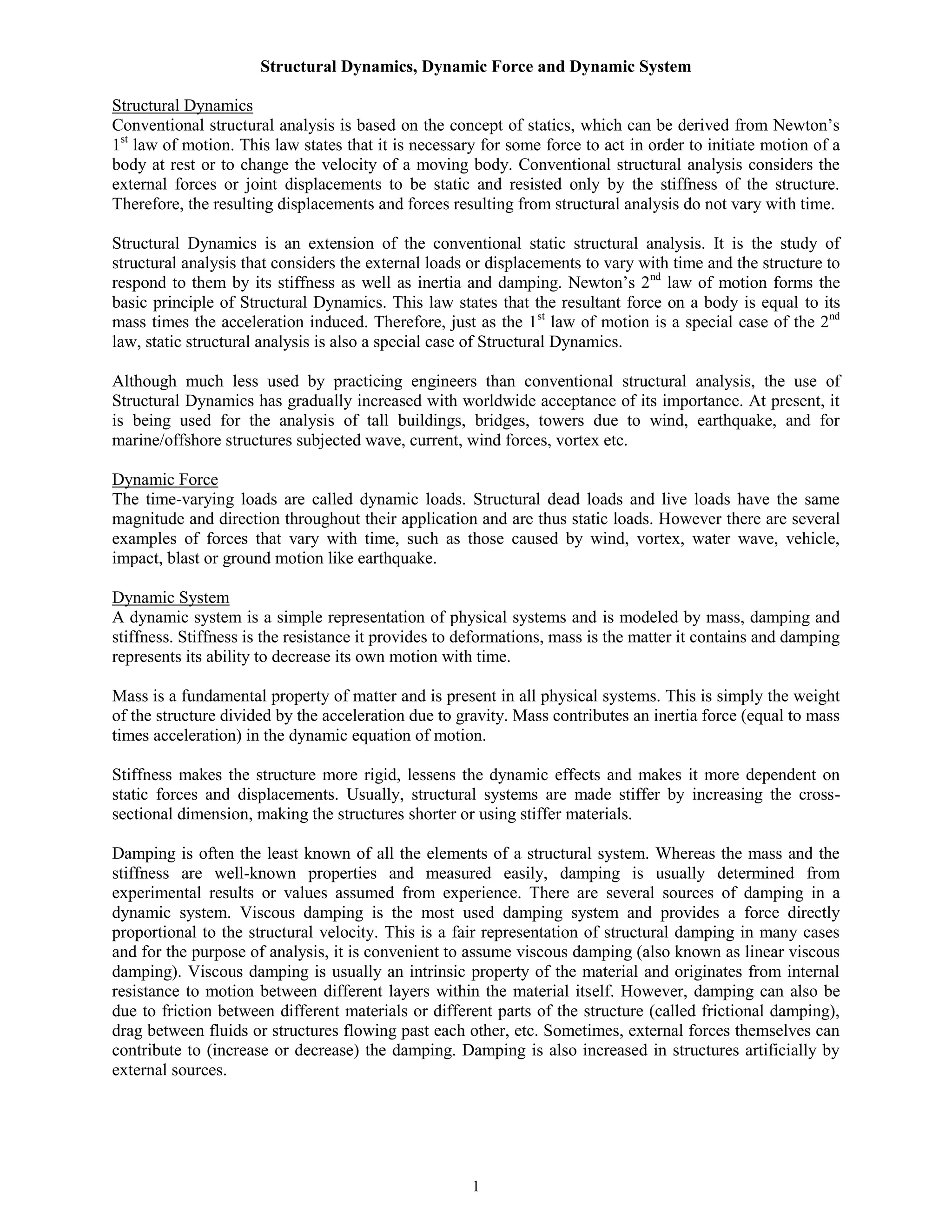 Structural dynamics and earthquake engineering | PDF