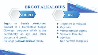 Structural elucidation and stereochemistry of ergot alkaloid.pptx