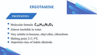 Structural elucidation and stereochemistry of ergot alkaloid.pptx