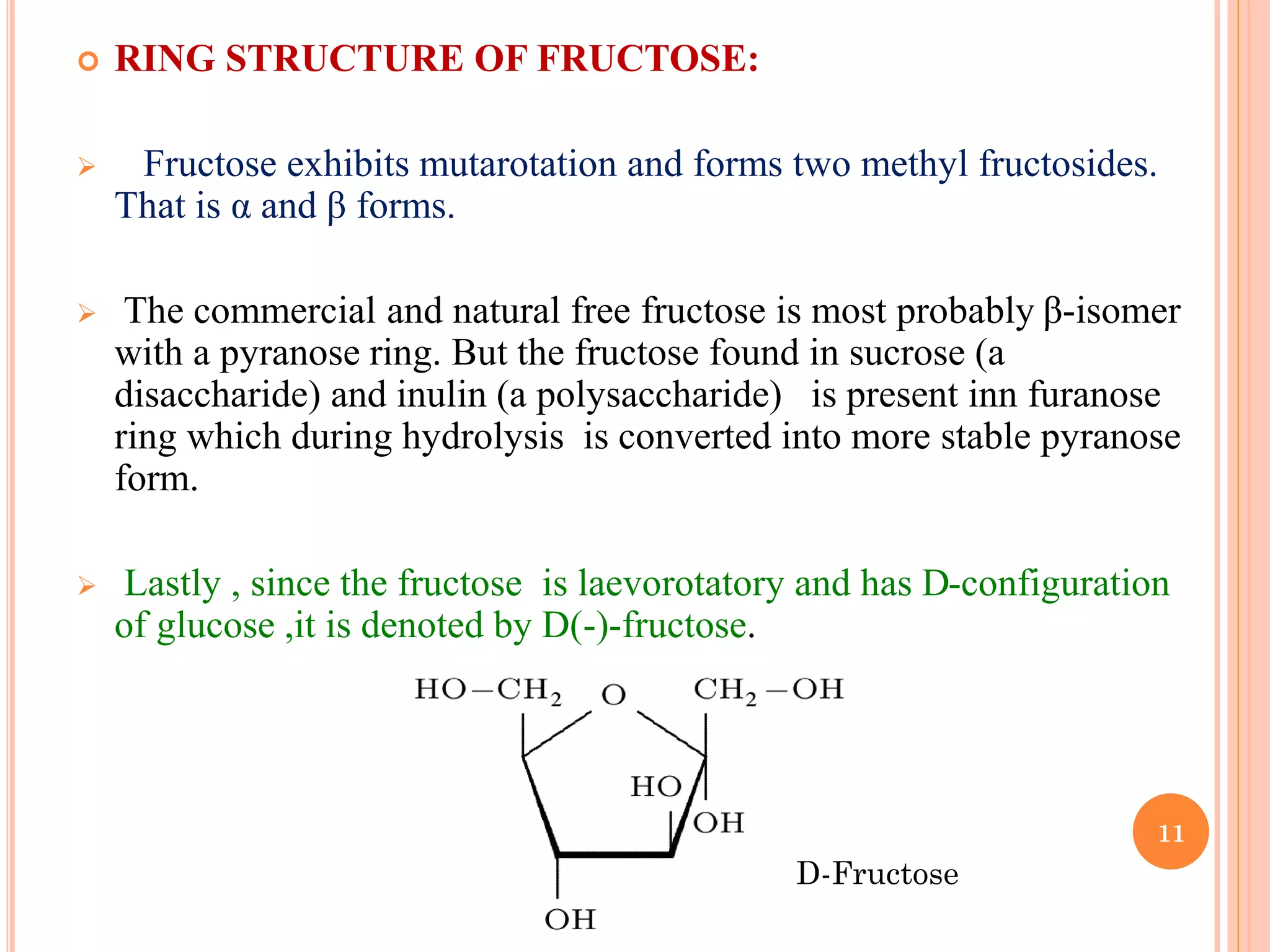 Structural elucidation of fructose | PPTX