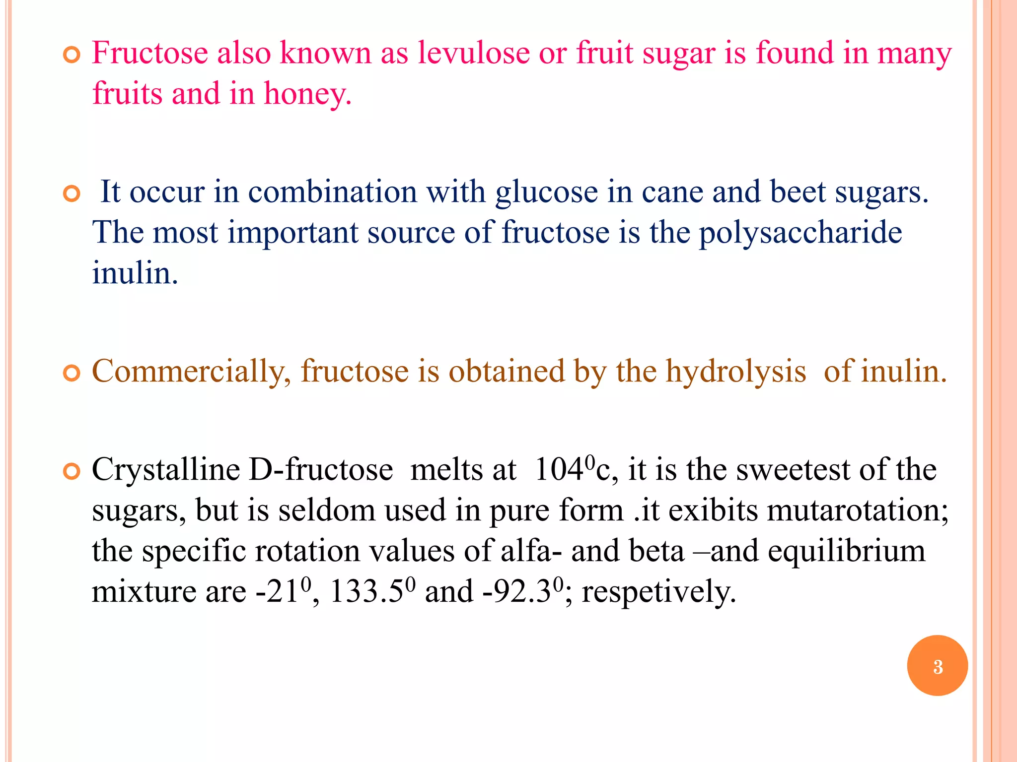 Structural elucidation of fructose | PPTX