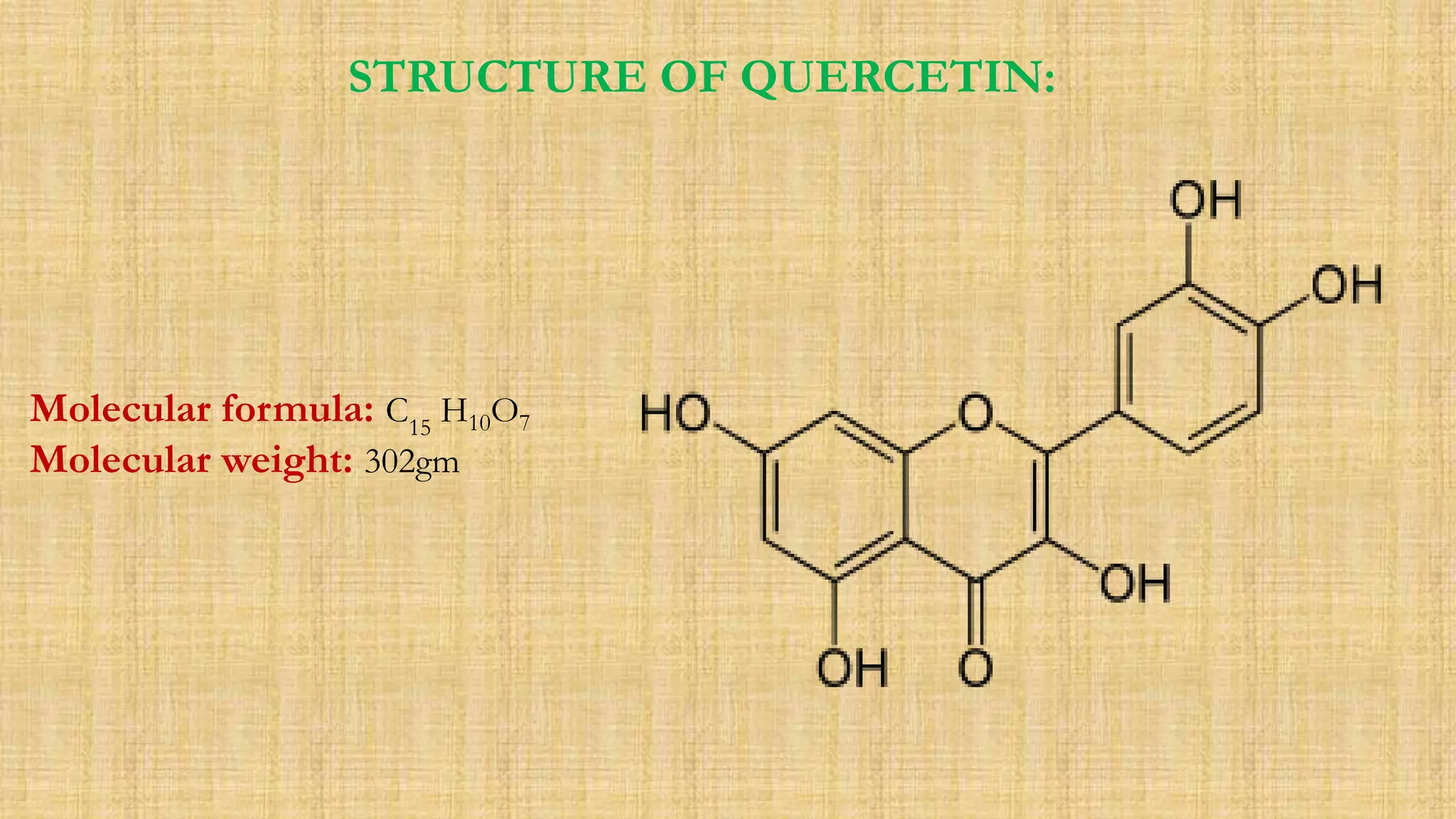 Structural elucidation of quercetin | PPTX