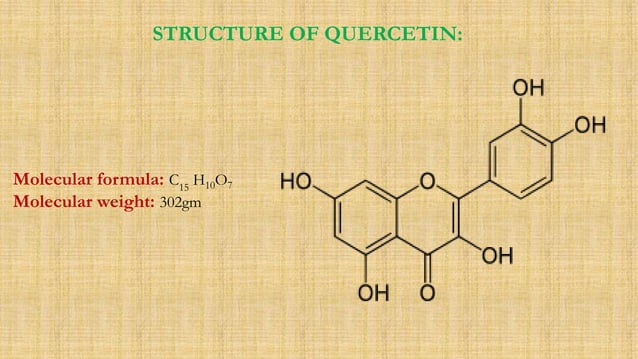 Structural elucidation of quercetin | PPTX | Chemistry | Science