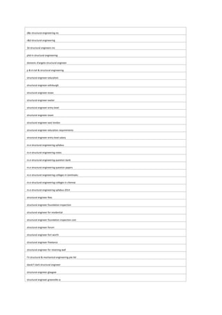 Structural Engineer | Structural Designer Sulawesi Tengah Palu Sulawesi | PDF