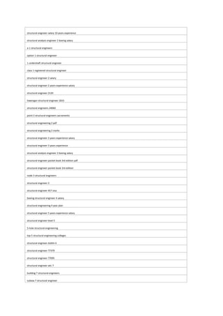 Structural Engineer | Structural Designer Sulawesi Tengah Palu Sulawesi | PDF