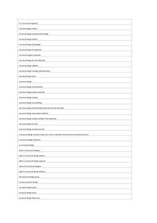 Structural Engineer | Structural Designer Sulawesi Tengah Palu Sulawesi | PDF