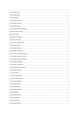 Structural Engineer | Structural Designer Sulawesi Tengah Palu Sulawesi | PDF